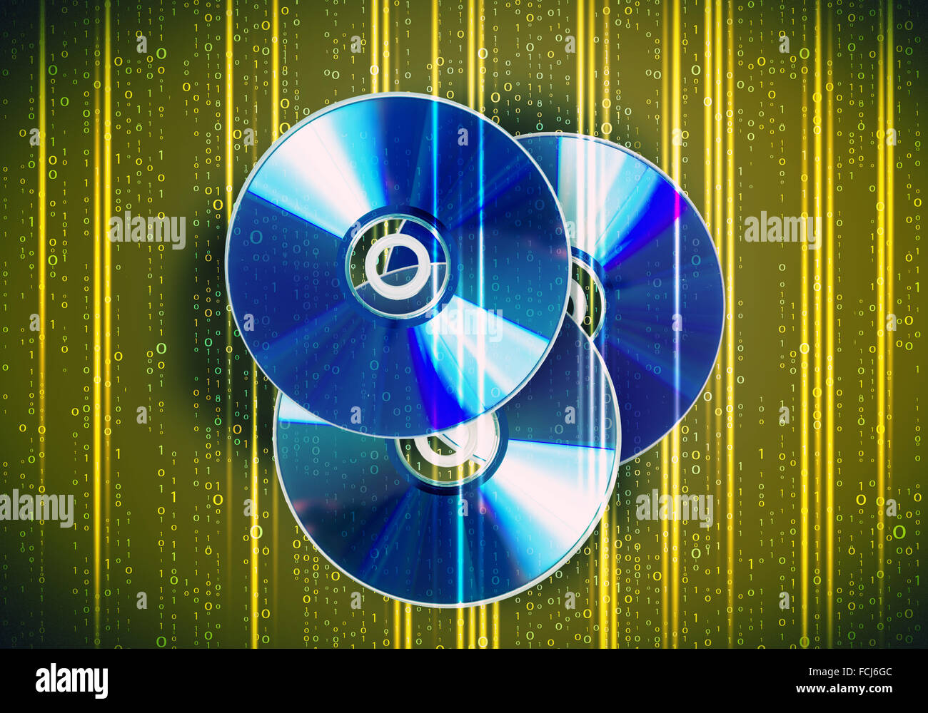 Collection of three cd discs on digital background Stock Photo - Alamy