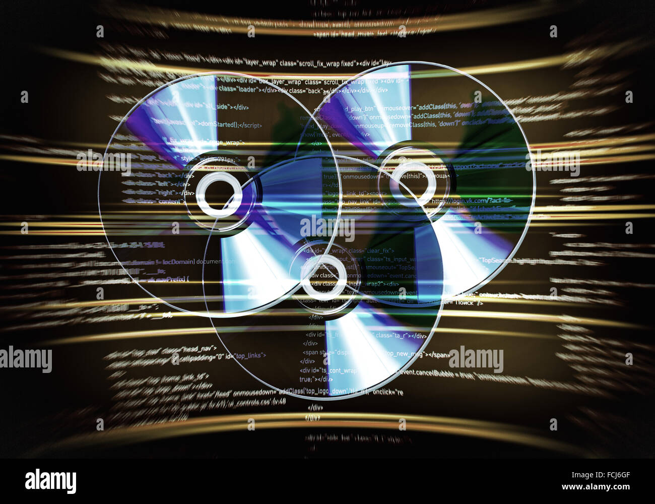 Collection of three cd discs on digital background Stock Photo - Alamy