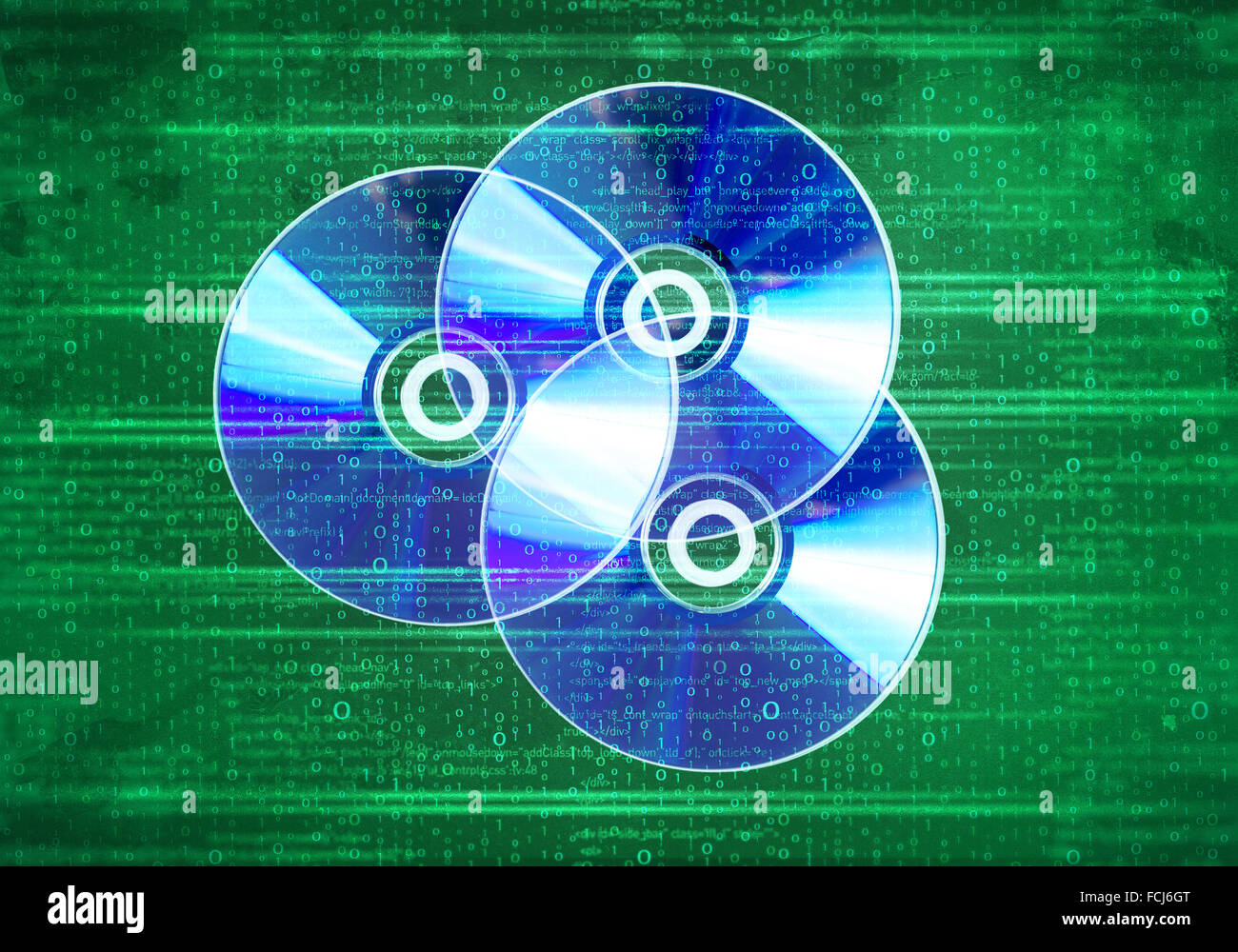 Collection of three cd discs on digital background Stock Photo - Alamy