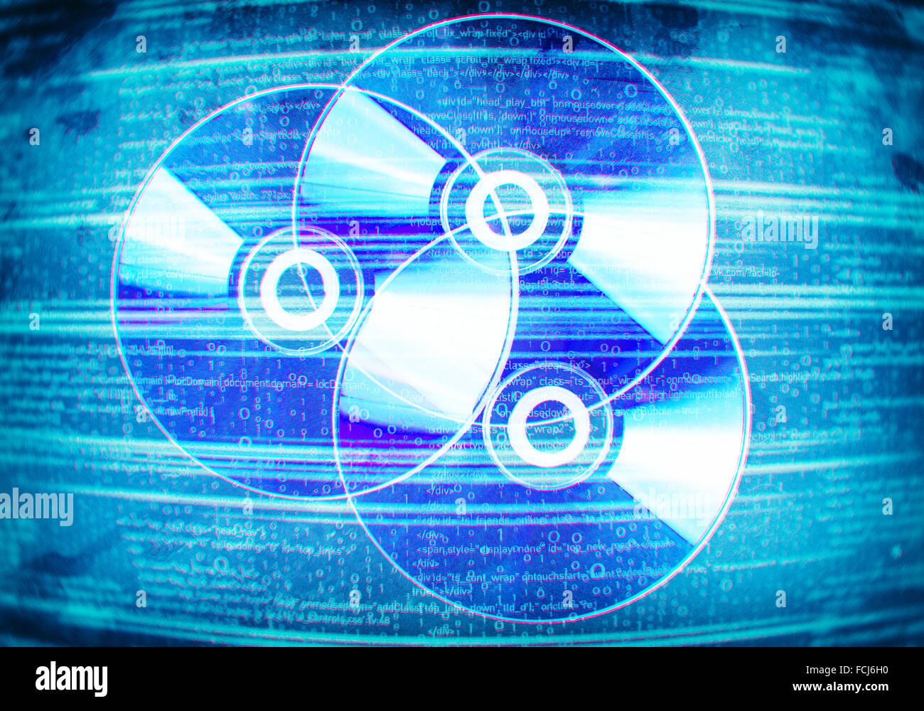 Collection of three cd discs on digital background Stock Photo - Alamy