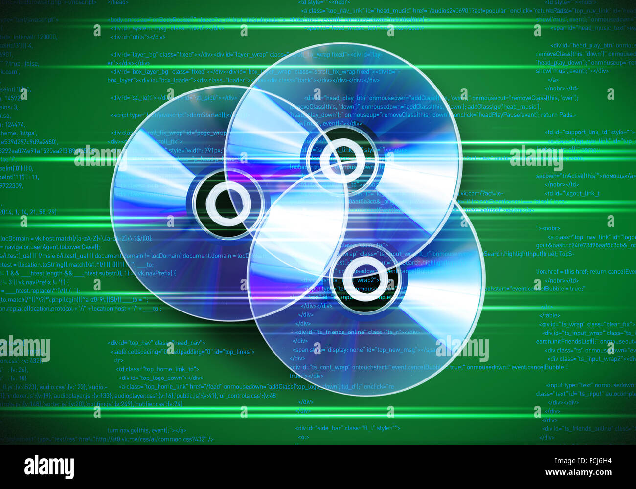 Collection of three cd discs on digital background Stock Photo - Alamy