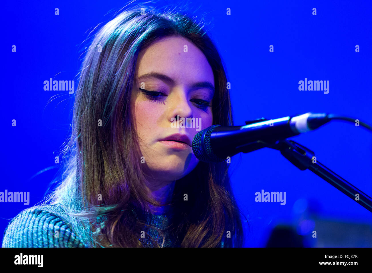 Turin, Italy. 22nd Jan, 2016. Francesca Michielin, young Italian singer ...