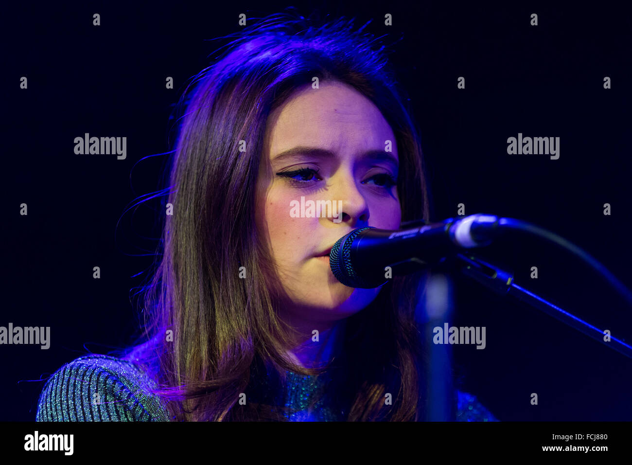 Turin, Italy. 22nd Jan, 2016. Francesca Michielin, young Italian singer ...