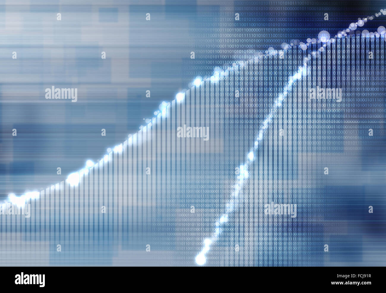 Conceptual background digital image with increasing graph Stock Photo ...