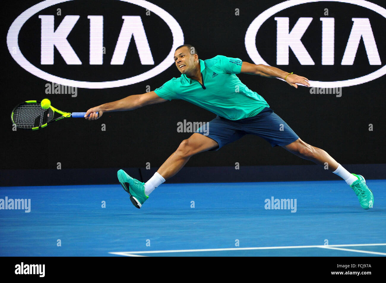 Melbourne Park, Melbourne, Australia, Australian Open Tennis Championships. 22nd Jan, 2016. Jo ...
