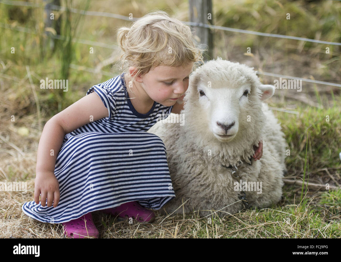 Little River, Canterbury, New Zealand. 23rd Jan, 2016. A young girl ...