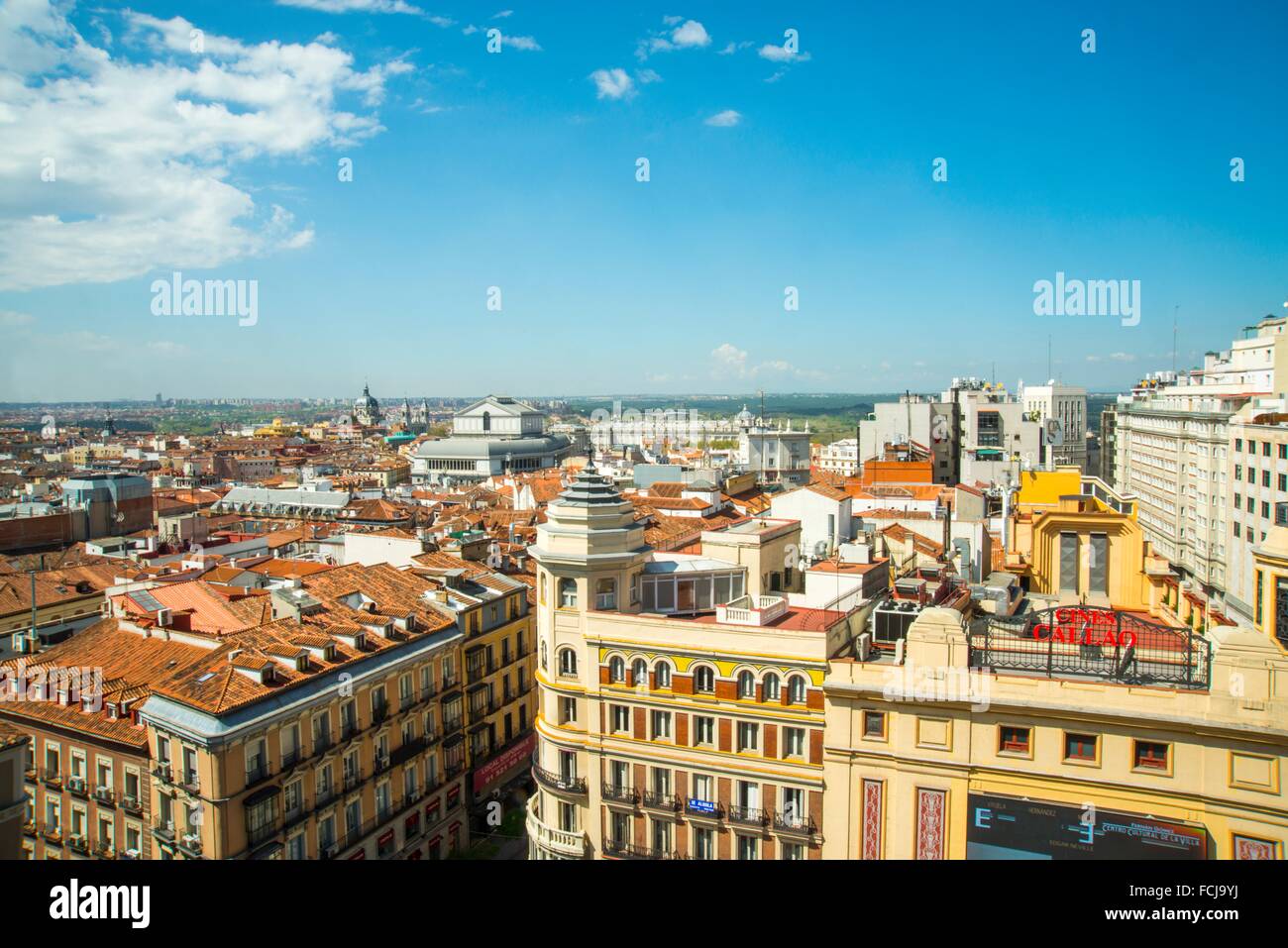 Overview from above. Madrid, Spain Stock Photo - Alamy