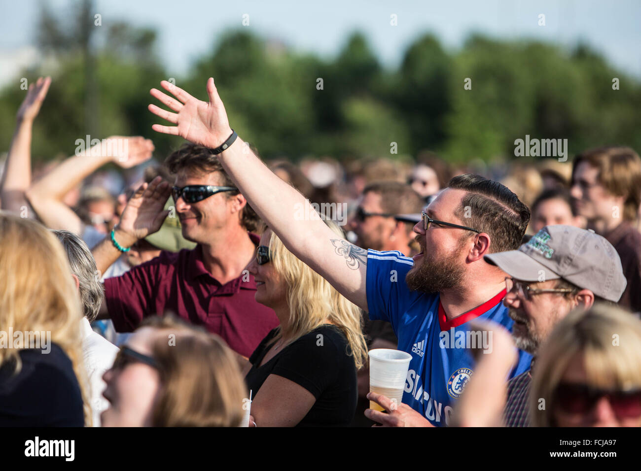 The crowds at The Whigs show Stock Photo - Alamy