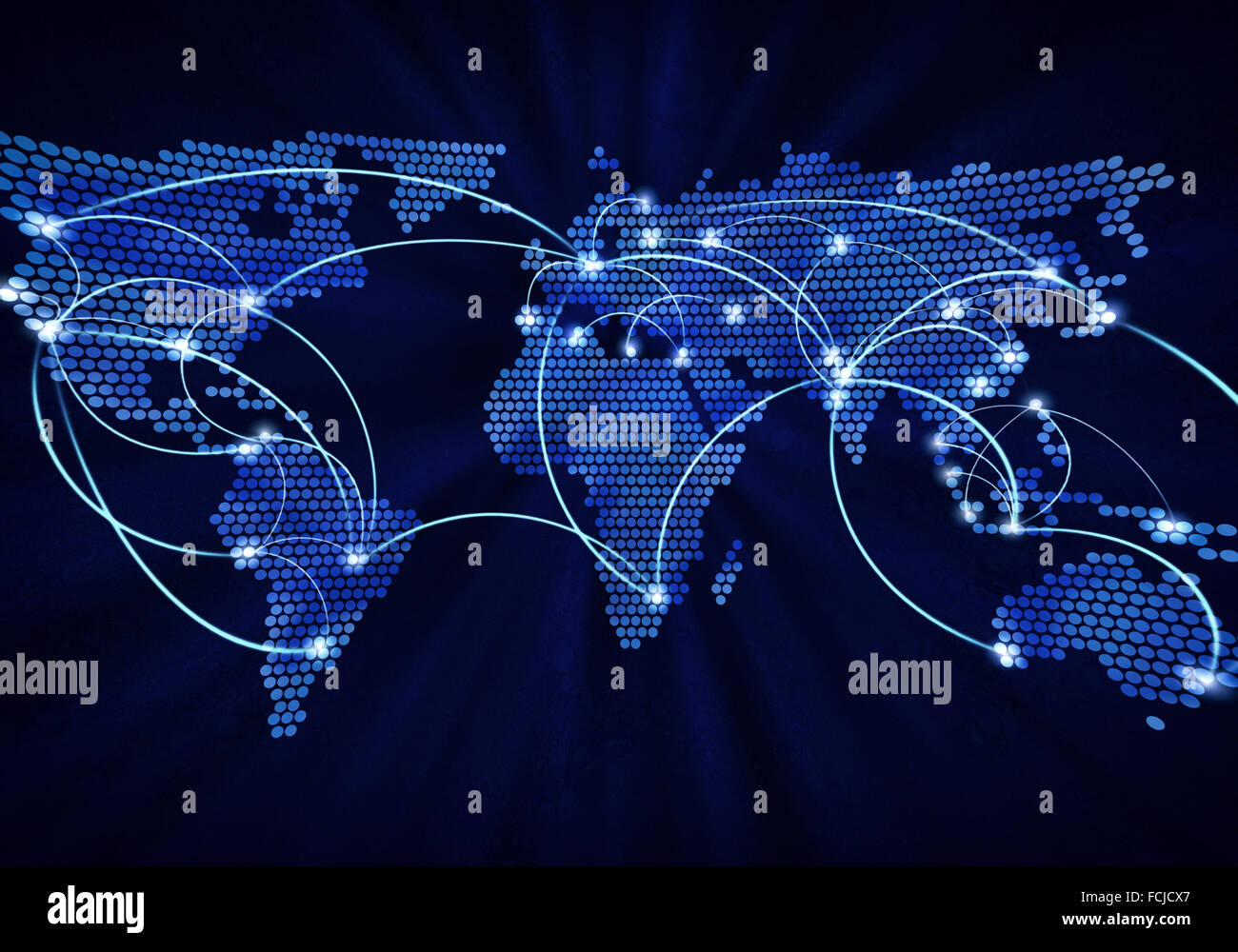 Background image with world map and connection lines Stock Photo - Alamy