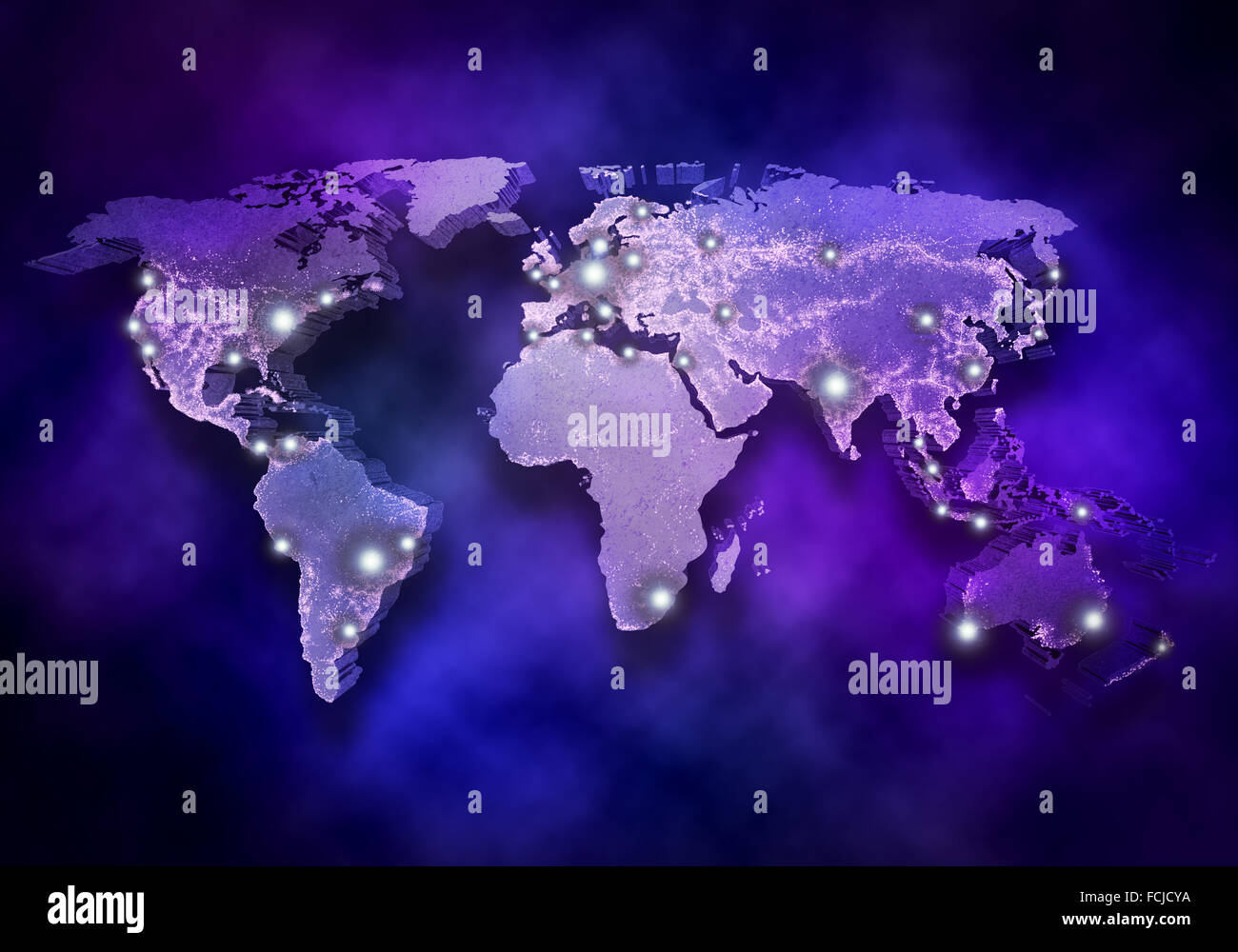 Background image with world map and connection lines Stock Photo - Alamy