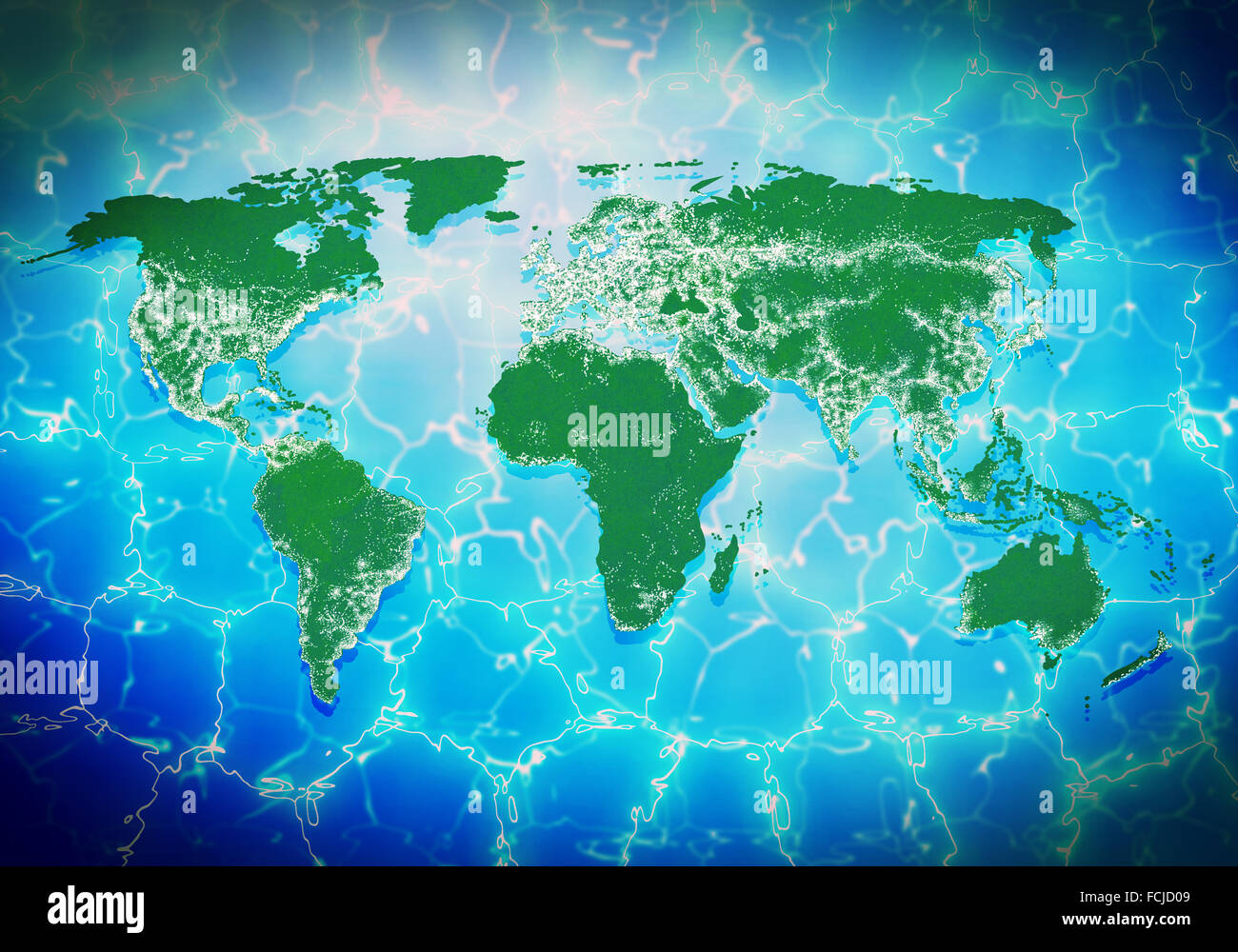 Background image with world map and connection lines Stock Photo - Alamy