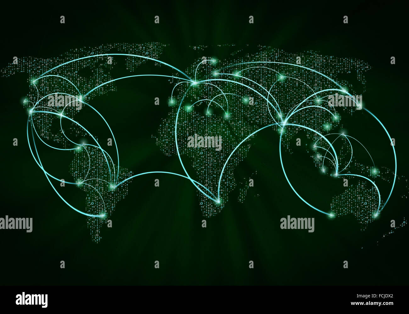 Background image with world map and connection lines Stock Photo - Alamy