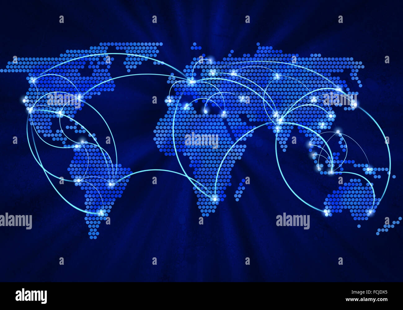 Background image with world map and connection lines Stock Photo - Alamy