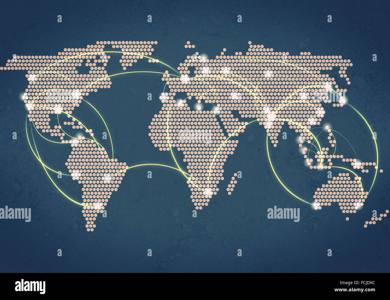 Background image with world map and connection lines Stock Photo - Alamy