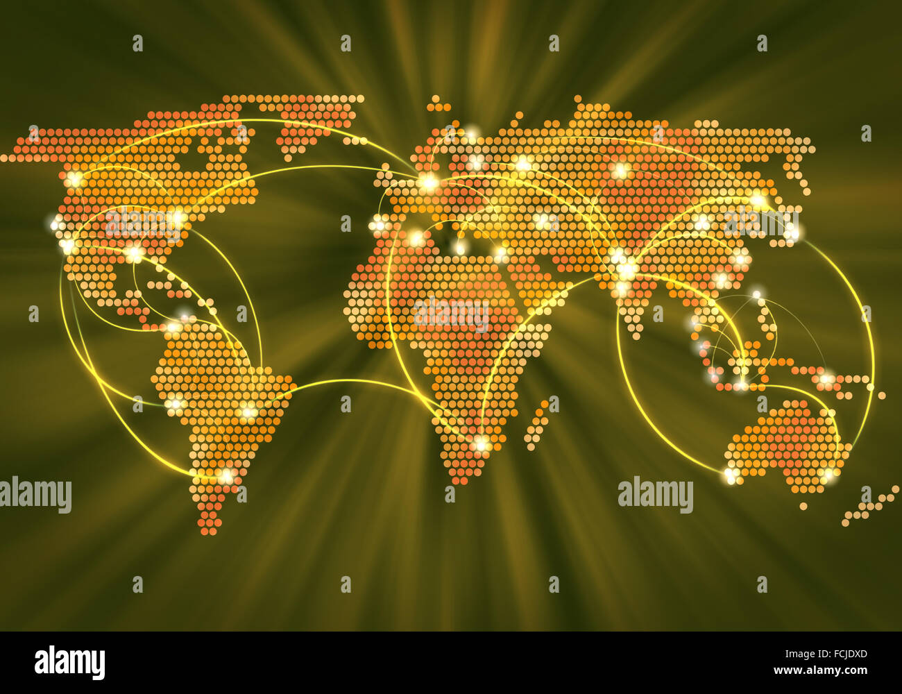 Background image with world map and connection lines Stock Photo - Alamy