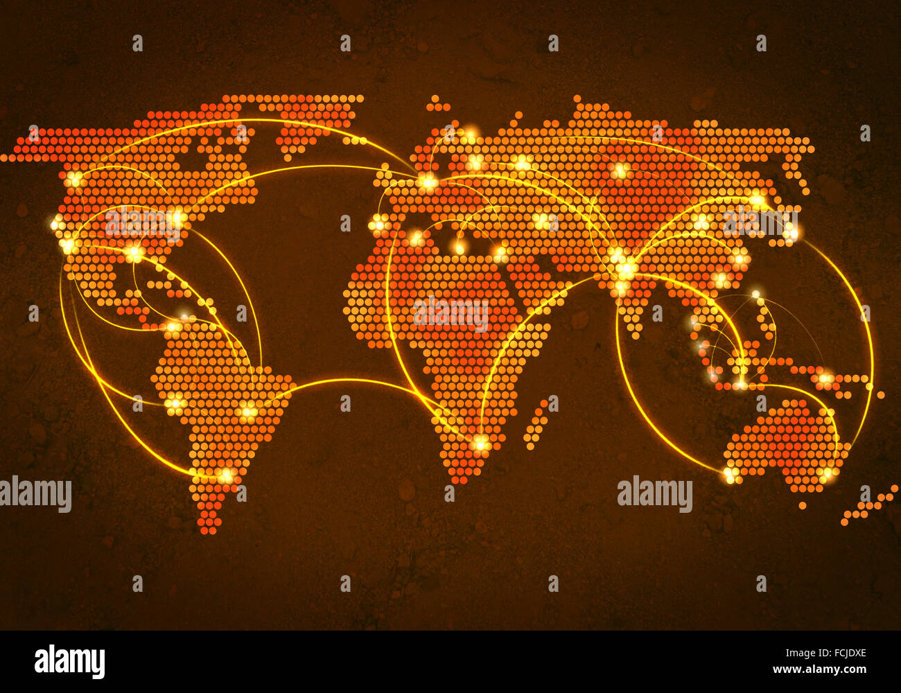 Background image with world map and connection lines Stock Photo - Alamy