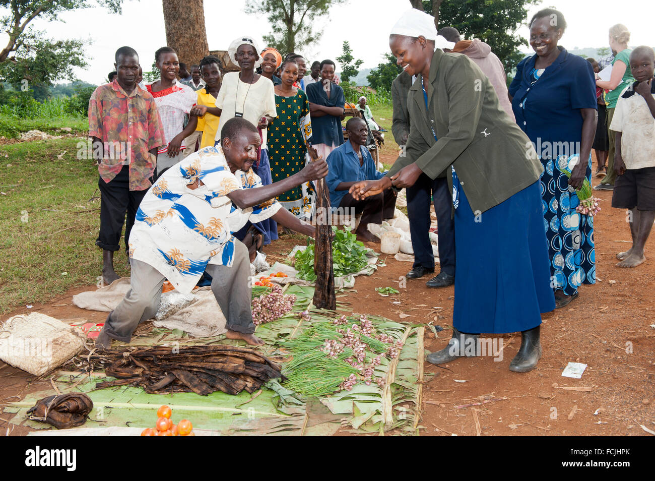 People Trading Food