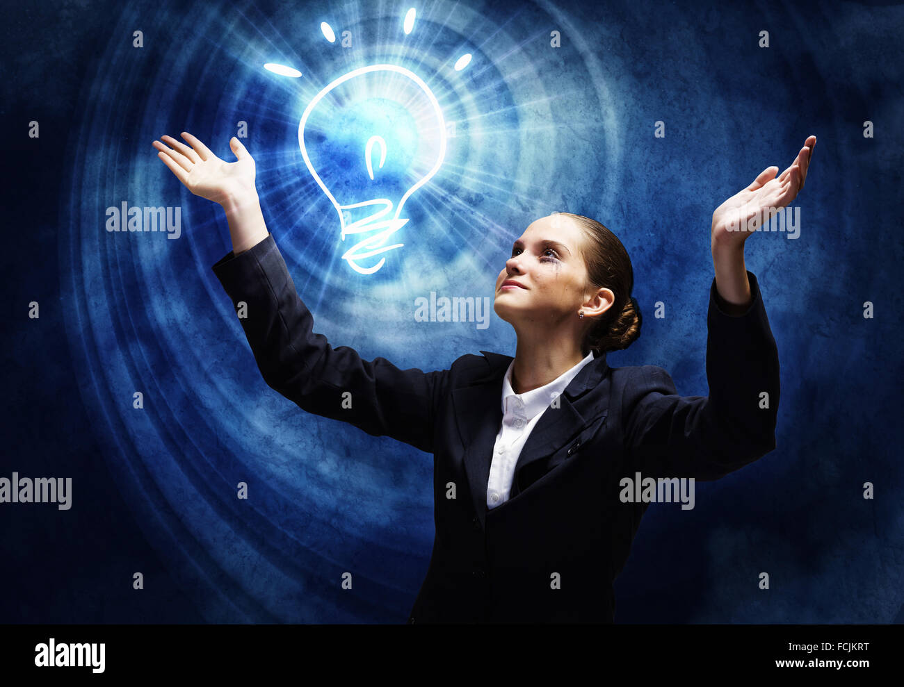 Young crying businesswoman not loosing faith in success Stock Photo - Alamy