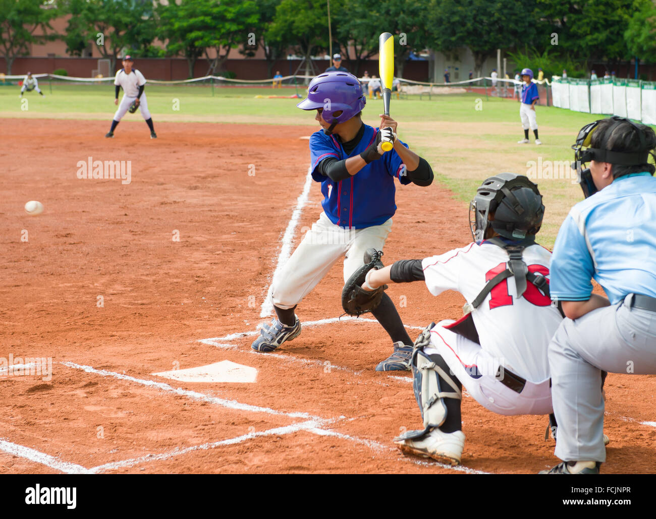 Baseball batter catcher ball hi-res stock photography and images - Alamy