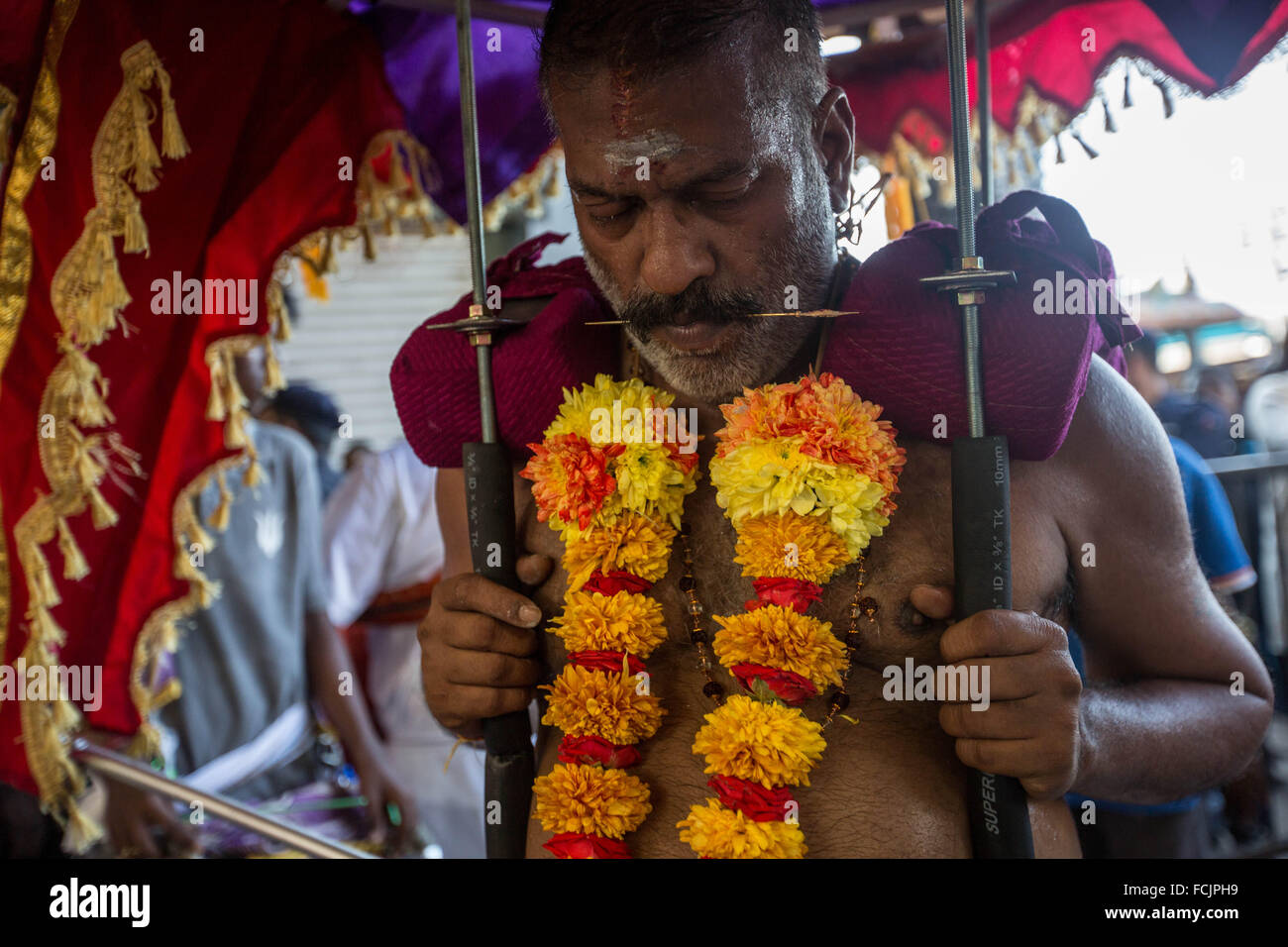 Kuala Lumpur, Batu Caves, Malaysia. 23rd Jan, 2016. Hindu devotee ...