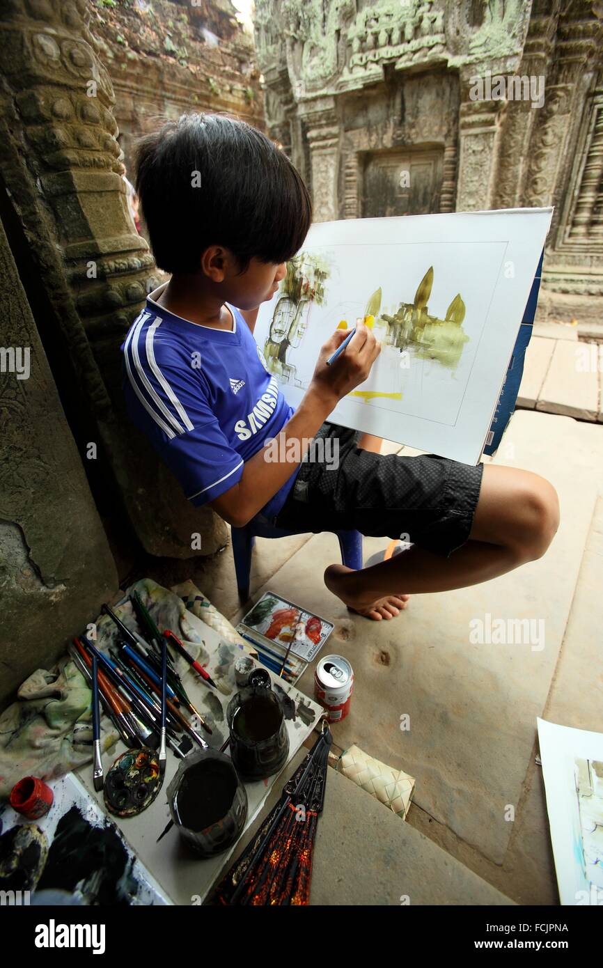 Angkor wat temple drawing hi-res stock photography and images - Alamy