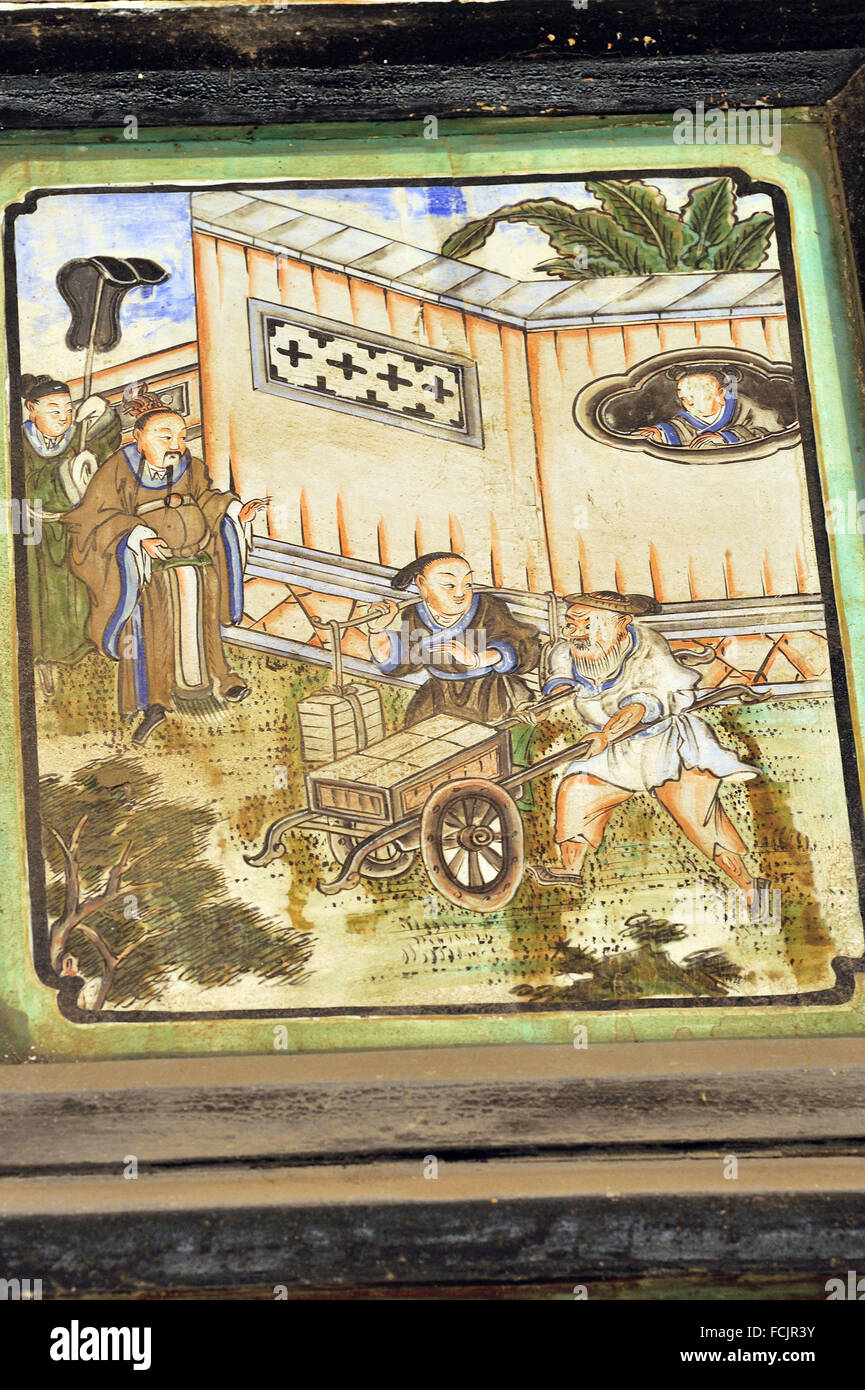 Shaanxi ancient stage murals Stock Photo - Alamy