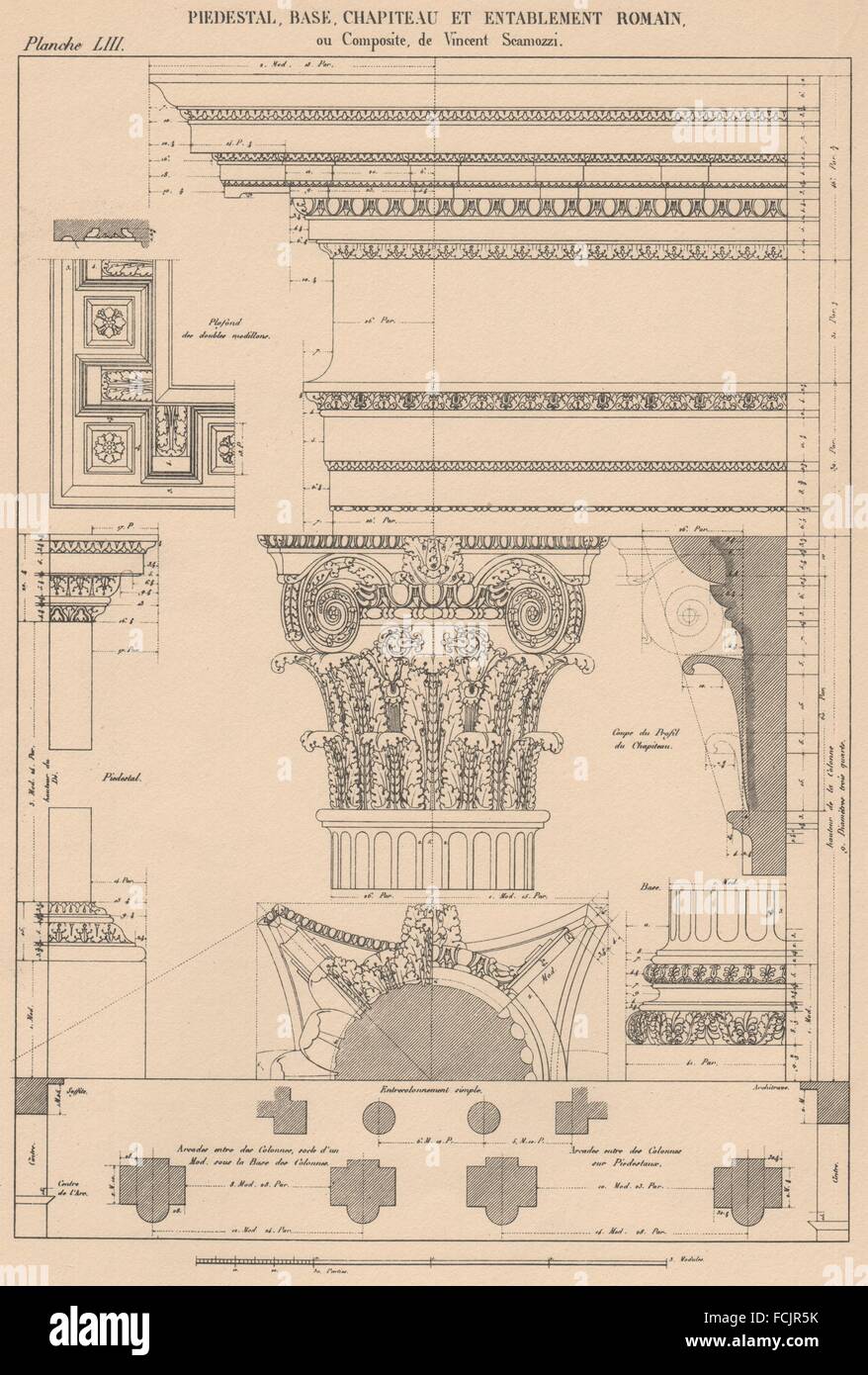 COMPOSITE ARCHITECTURE: Pedestal Base Capital and Entablature (Scamozzi ...