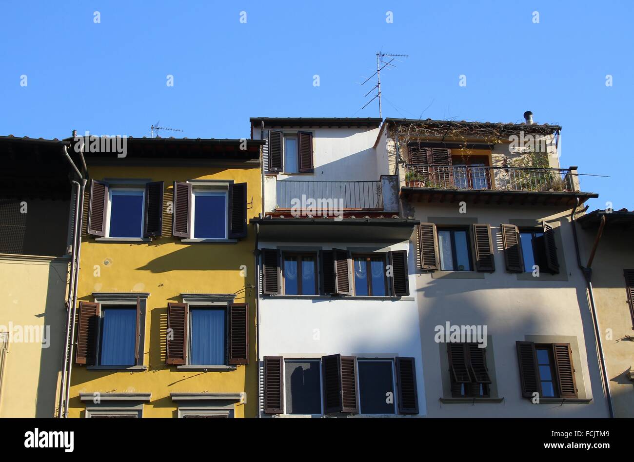 Facades of buildings in Florence, Italy Stock Photo - Alamy