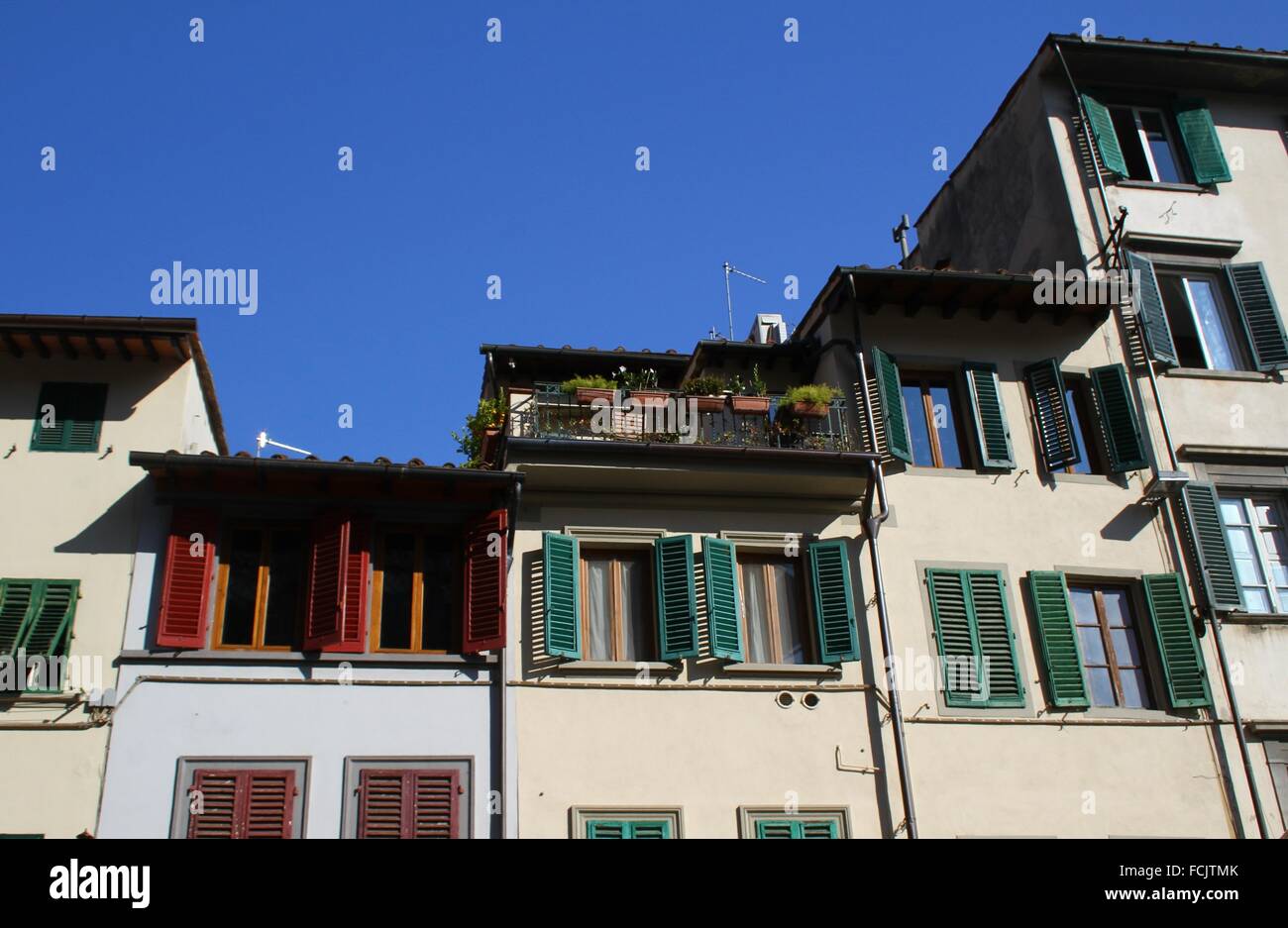 Facades of buildings in Florence, Italy Stock Photo - Alamy