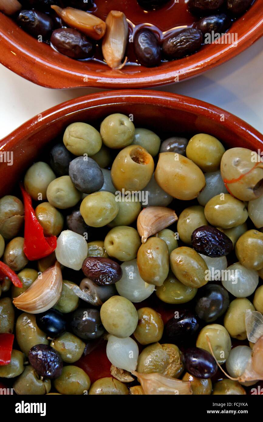 Mixed olives from above hi-res stock photography and images - Alamy