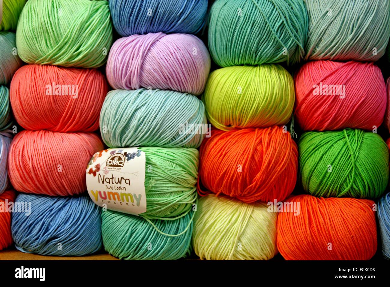 Colored balls of wool Stock Photo - Alamy