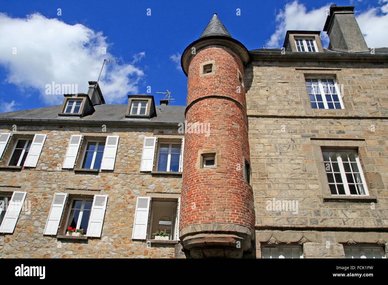 Brick turret, Coutances, Normandy, France Stock Photo - Alamy