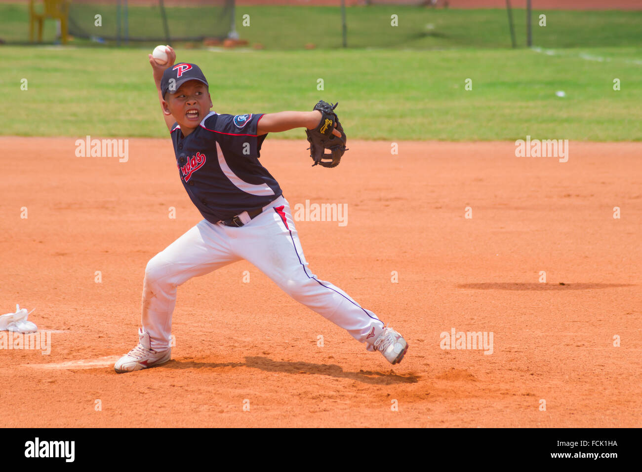 ZHONGSHAN PANDA CUP, ZHONGSHAN, GUANGDONG - August 4:unknown pitcher ...