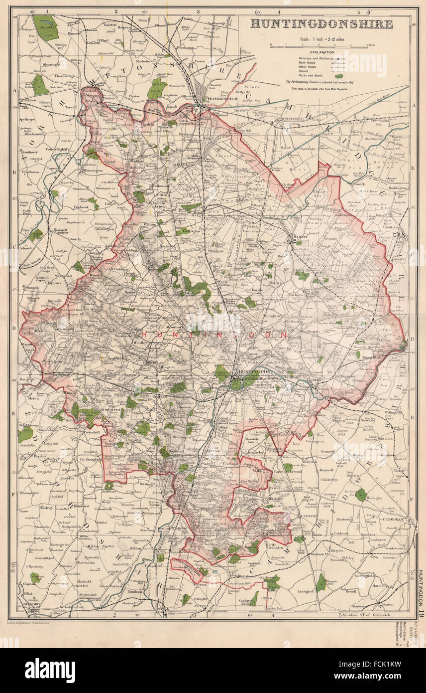 Map huntingdonshire hi-res stock photography and images - Alamy