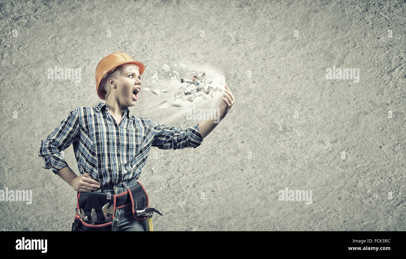 Woman stress scream busy hi-res stock photography and images - Alamy