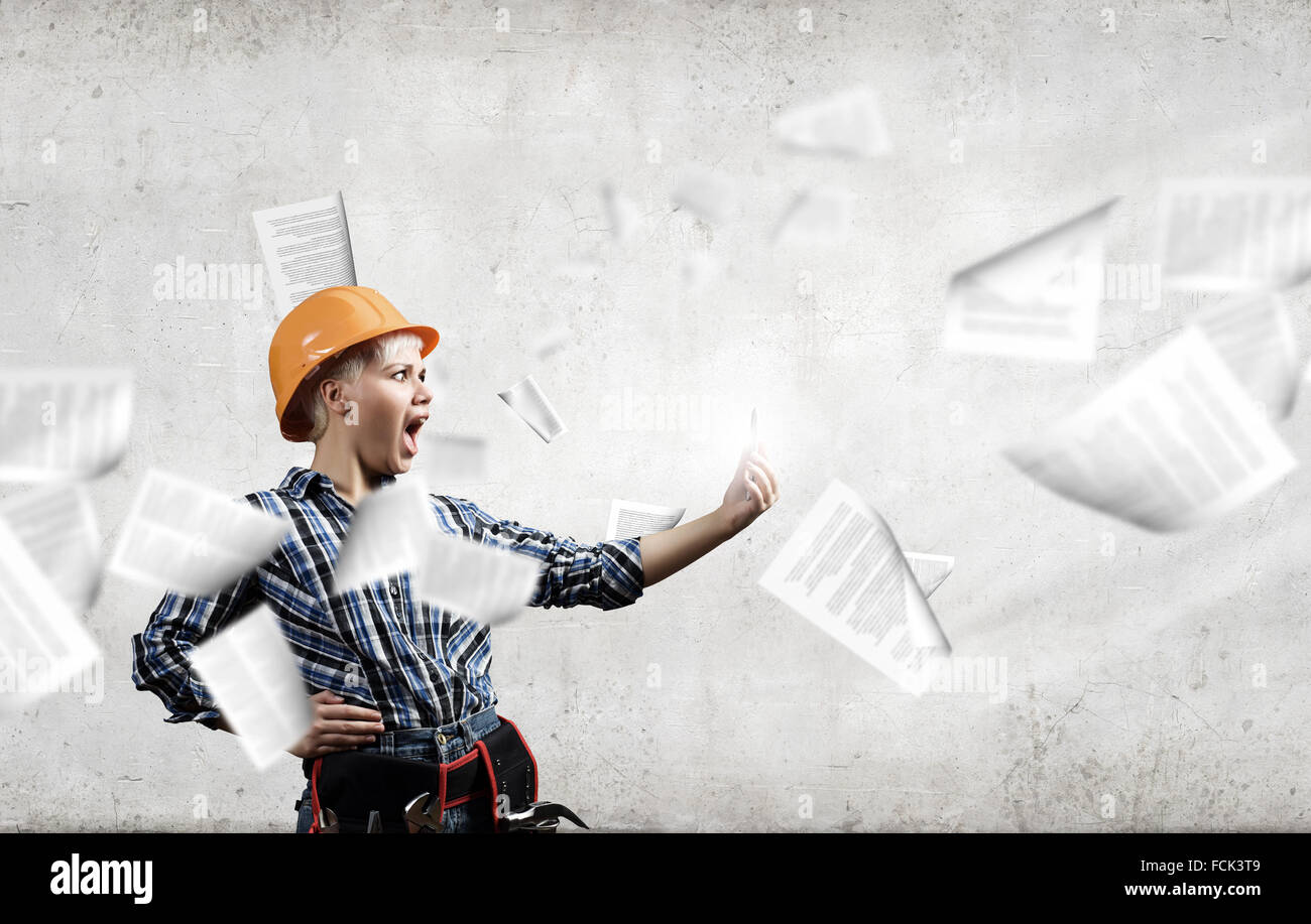 Woman stress scream busy hi-res stock photography and images - Alamy