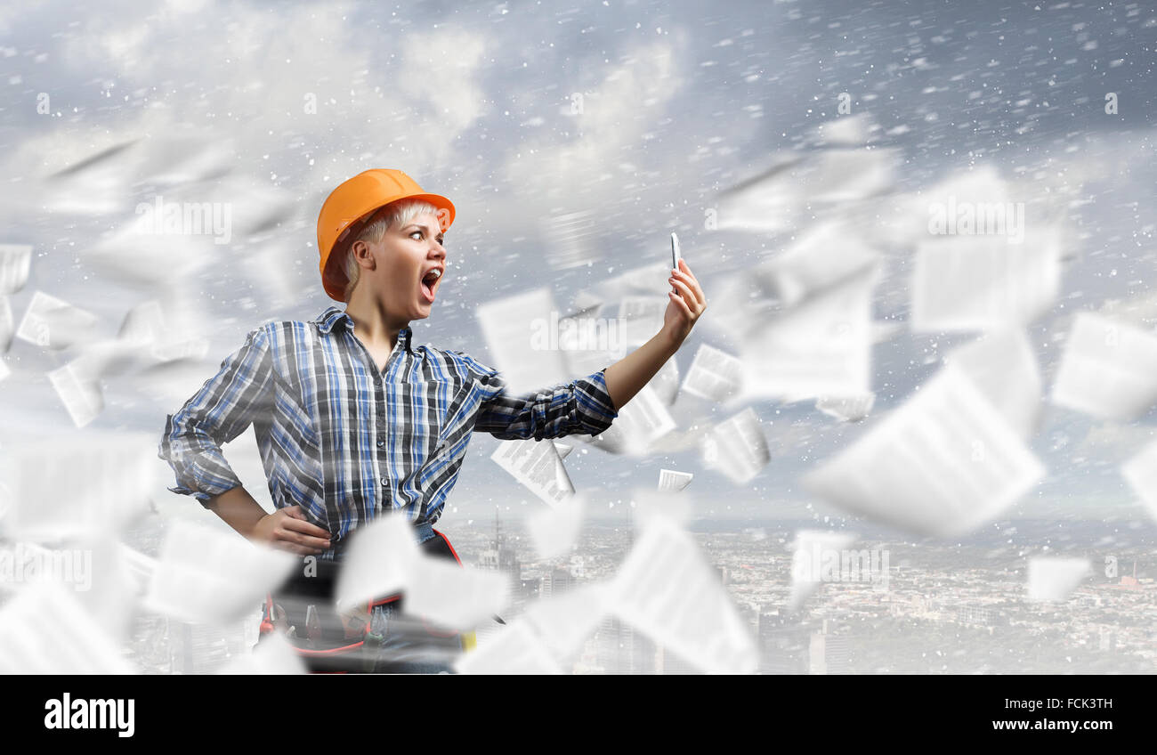 Woman stress scream busy hi-res stock photography and images - Alamy
