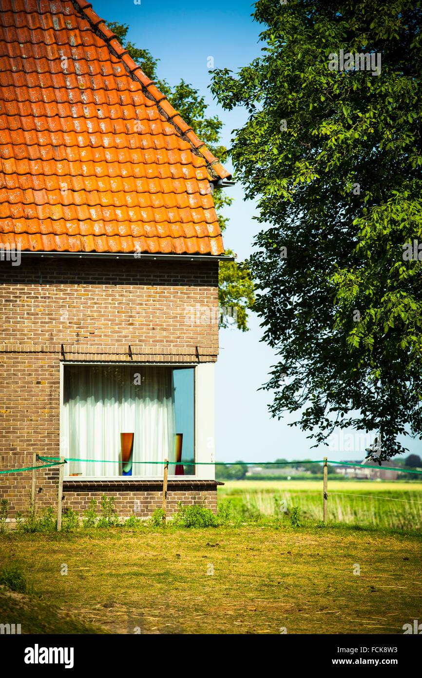 The corner of the house in view of the hi-res stock photography and ...