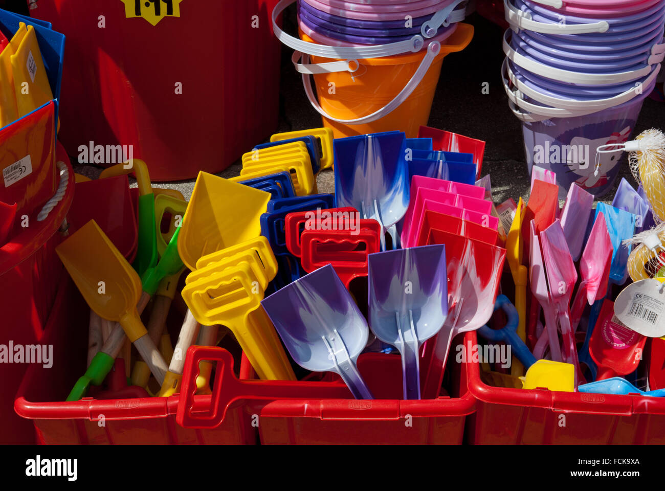 Beach buckets and spades Stock Photo - Alamy Beach buckets and spades Stock Photo - Alamy