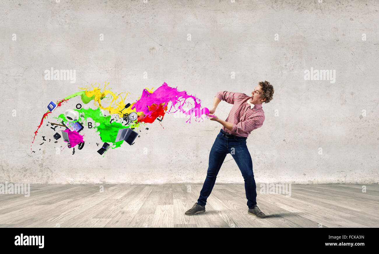 Artist messy paint splashes hi-res stock photography and images - Alamy