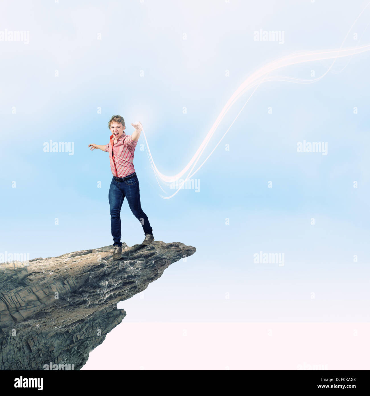 Hand magical light palm hi-res stock photography and images - Alamy