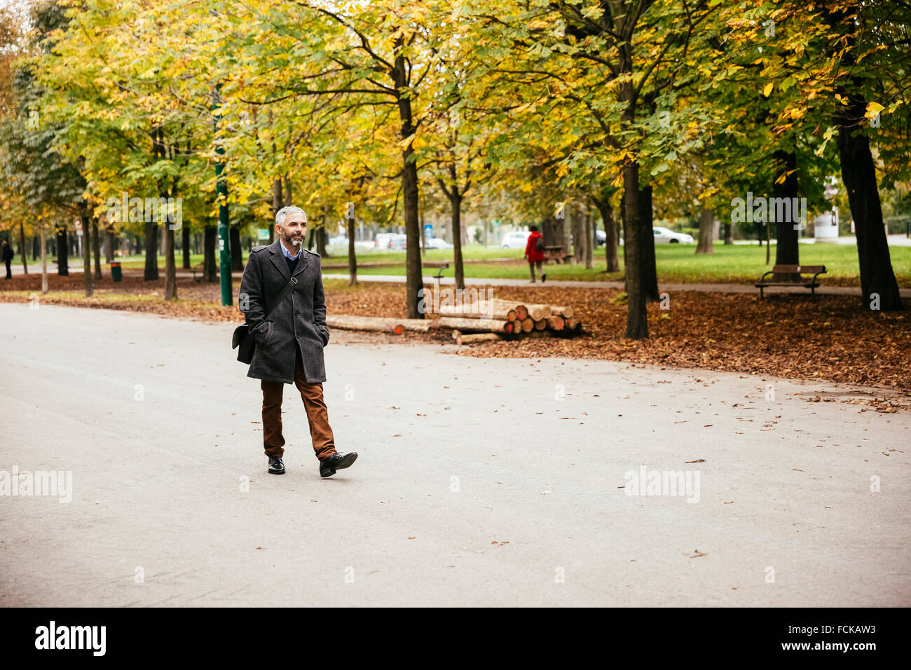 Austria Vienna man in Prater avenue Stock Photo - Alamy
