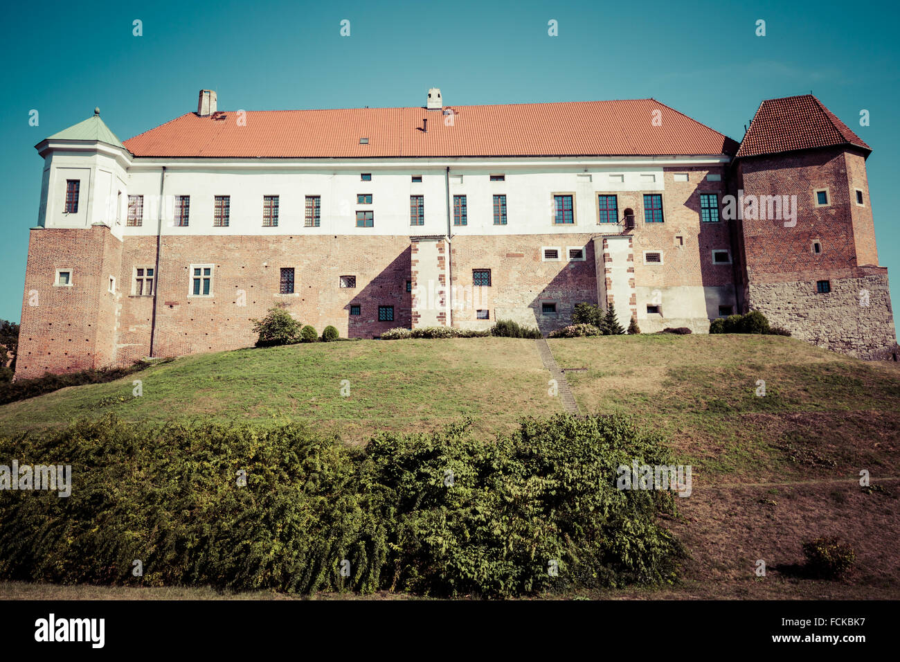 Old castle from 14th century in Sandomierz is located by Vistula river ...