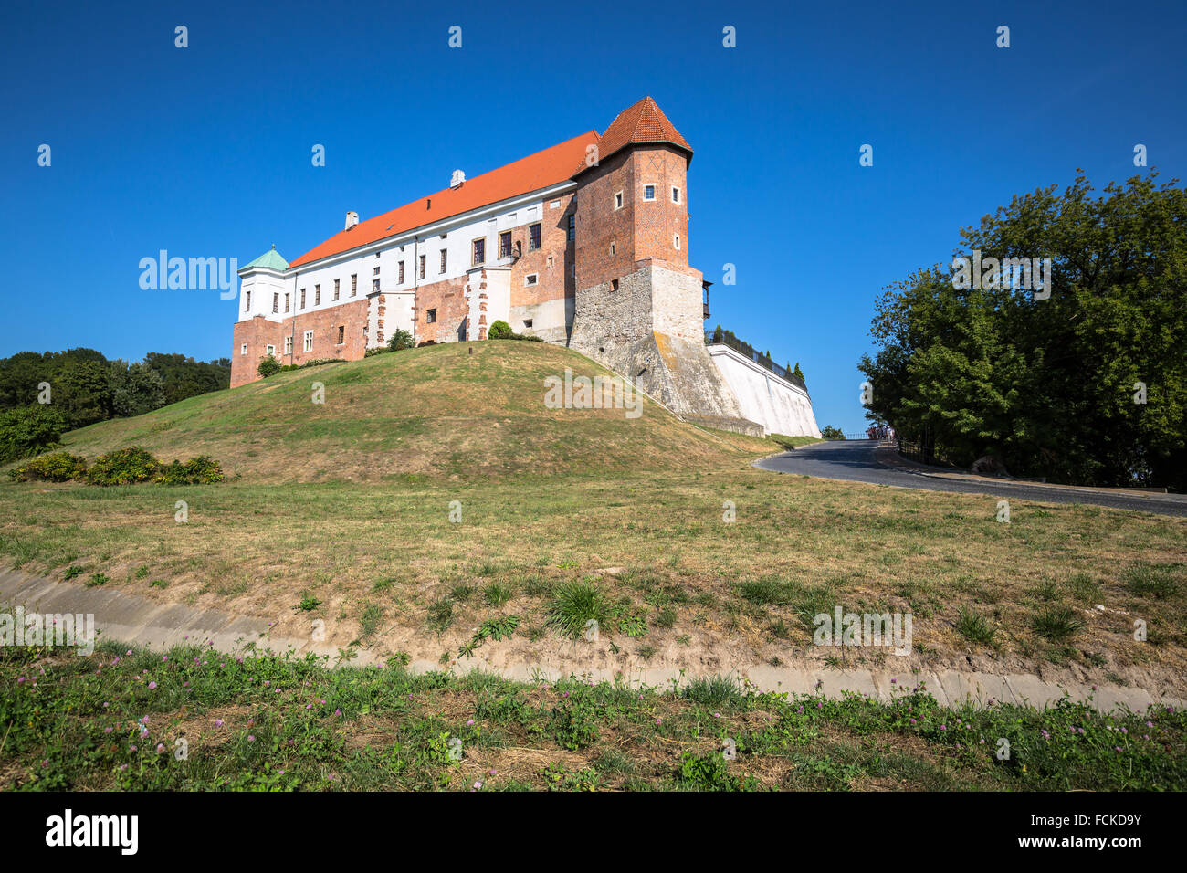 Old castle from 14th century in Sandomierz is located by Vistula river ...