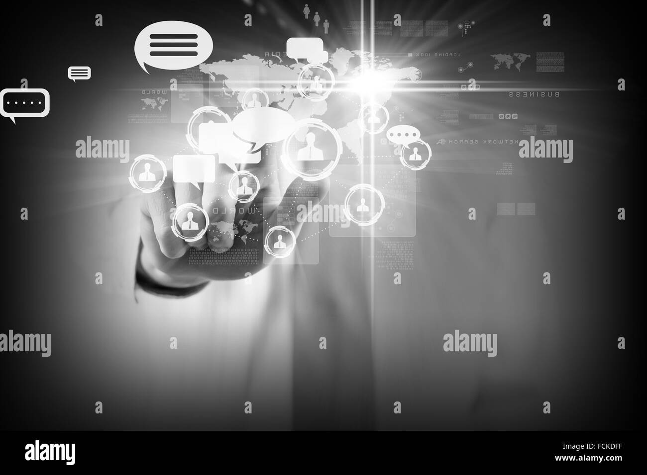 Confident screen Black and White Stock Photos & Images - Alamy