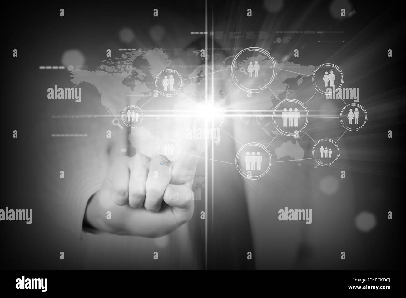 Confident screen Black and White Stock Photos & Images - Alamy