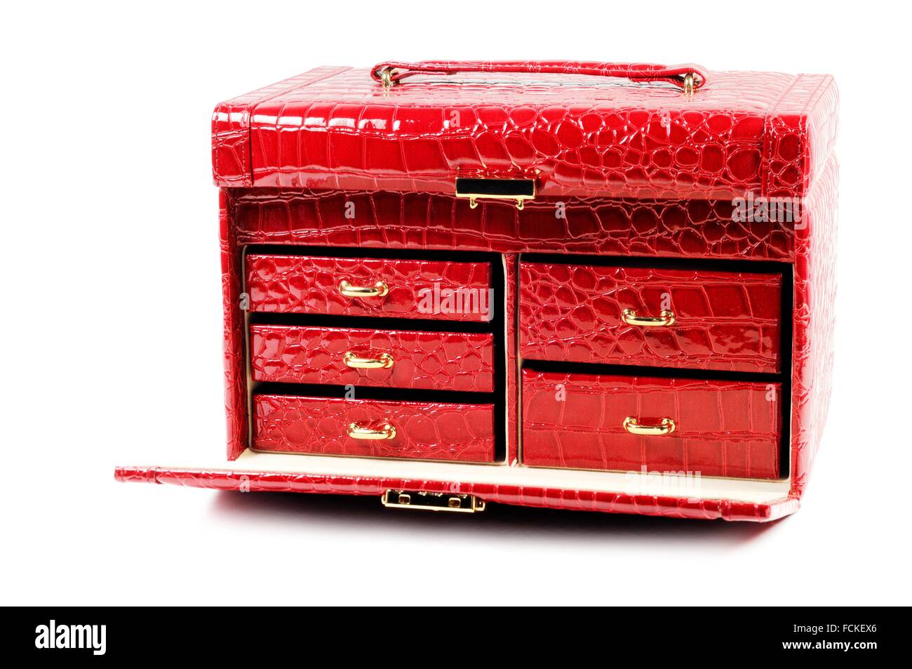 Red jewelry box Stock Photo - Alamy