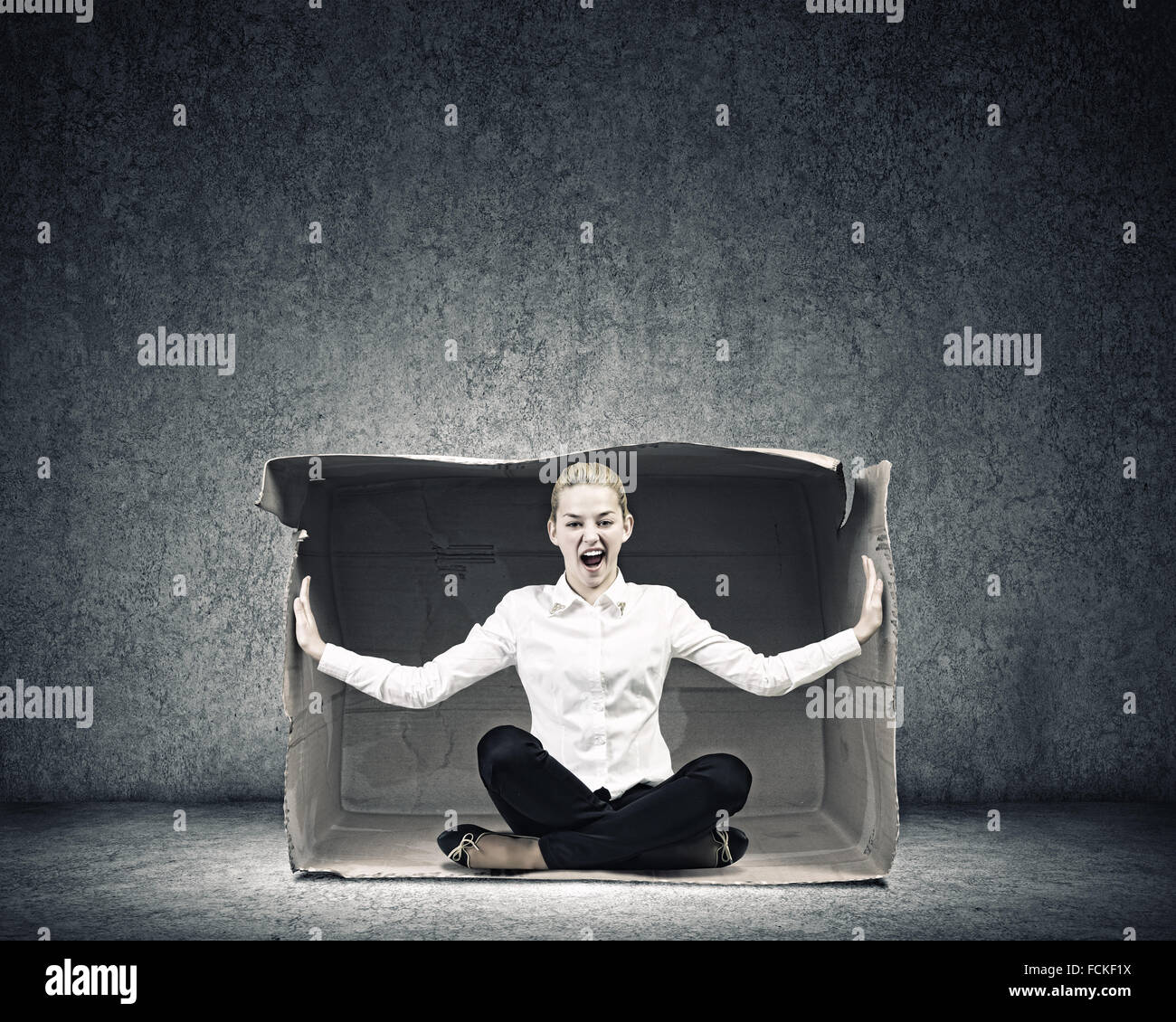 Woman trapped in emotional hi-res stock photography and images - Alamy