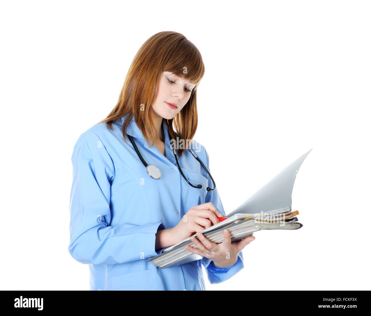Beautiful female doctor working hi-res stock photography and images - Alamy