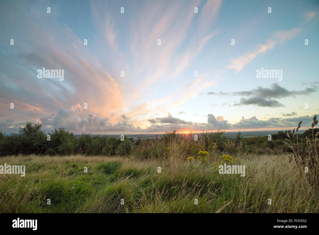 Beautiful British Landscape Sunset Stock Photo - Alamy